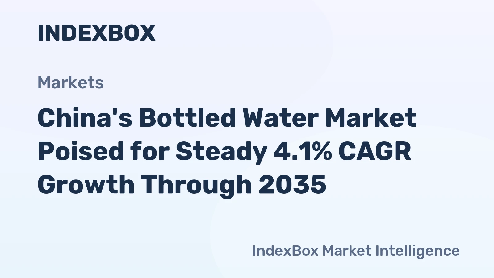 China's Bottled Water Market Poised for Steady 4.1% CAGR Growth Through 2035