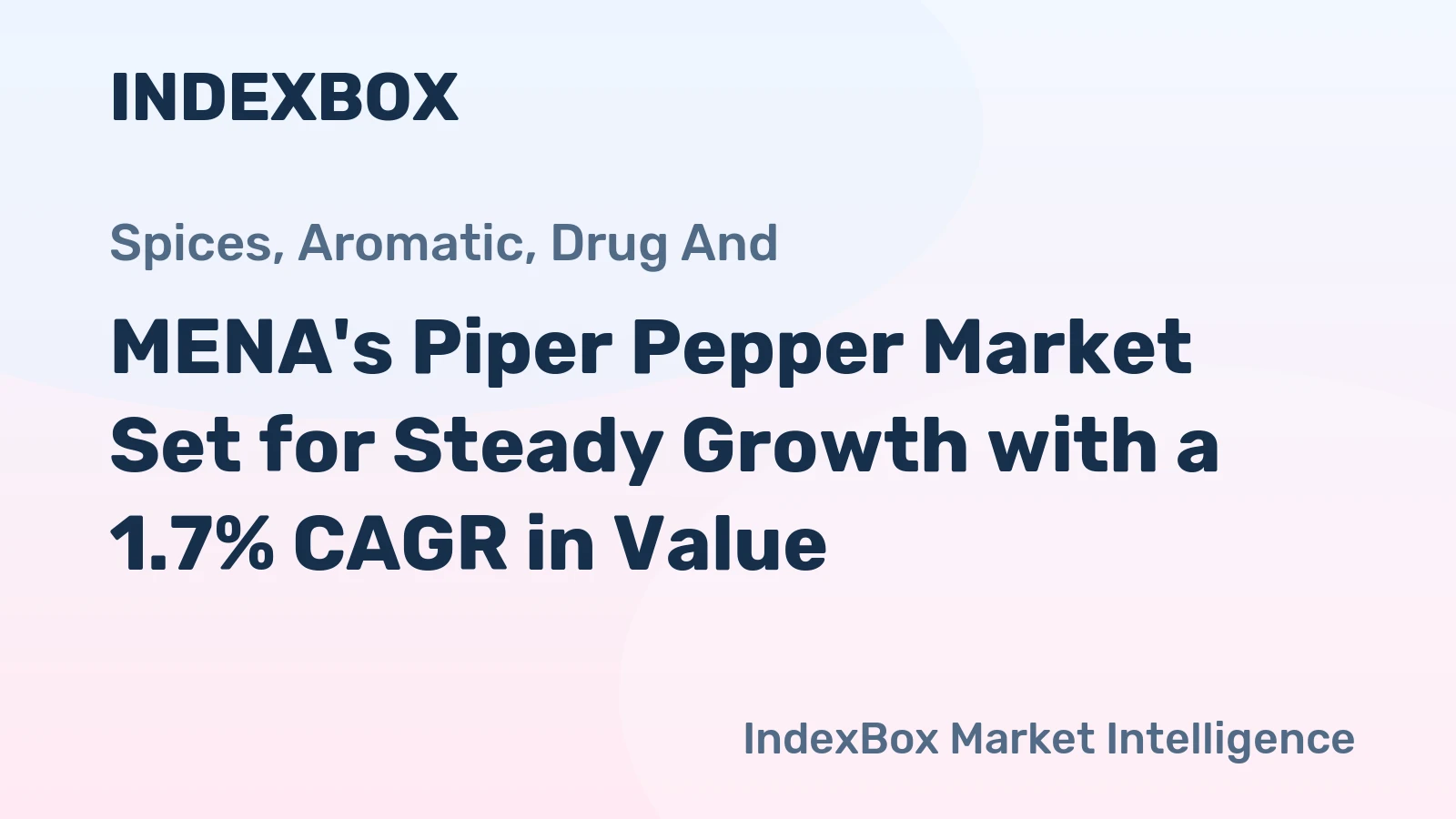 MENA's Piper Pepper Market Set for Steady Growth with a 1.7% CAGR in Value