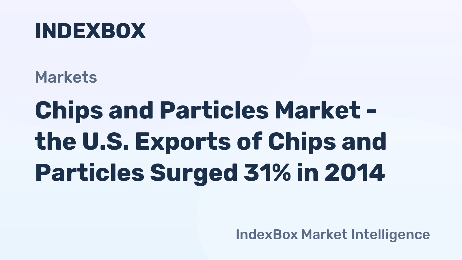 Chips and Particles Market - the U.S. Exports of Chips and Particles Surged 31% in 2014
