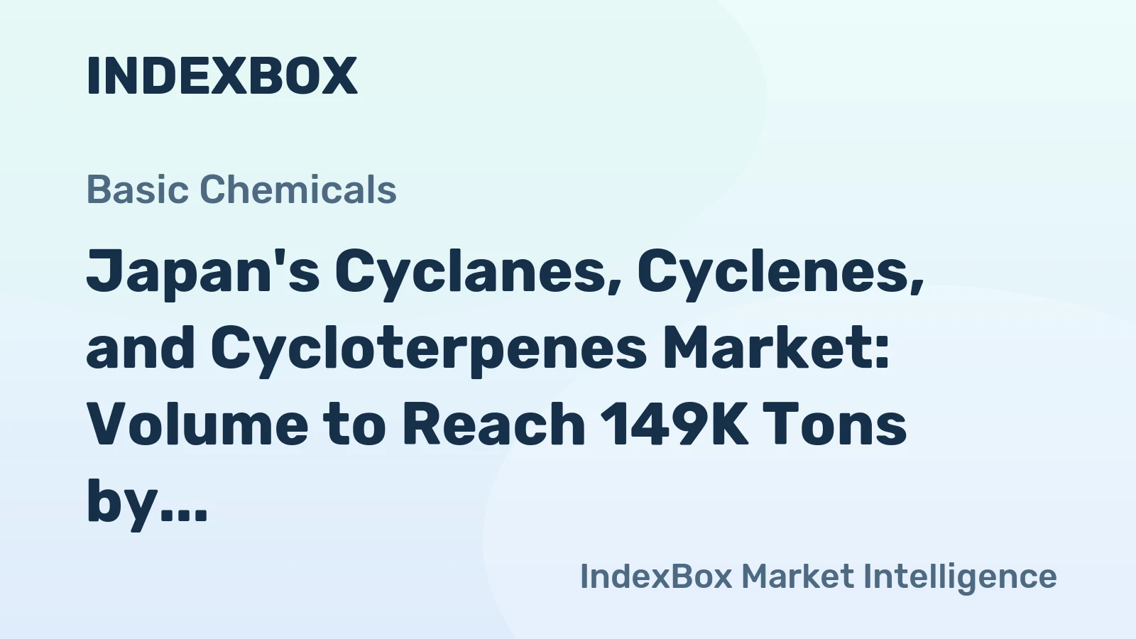 Japan's Cyclanes, Cyclenes, and Cycloterpenes Market: Volume to Reach 149K Tons by 2035, Value Expected to Hit $457M