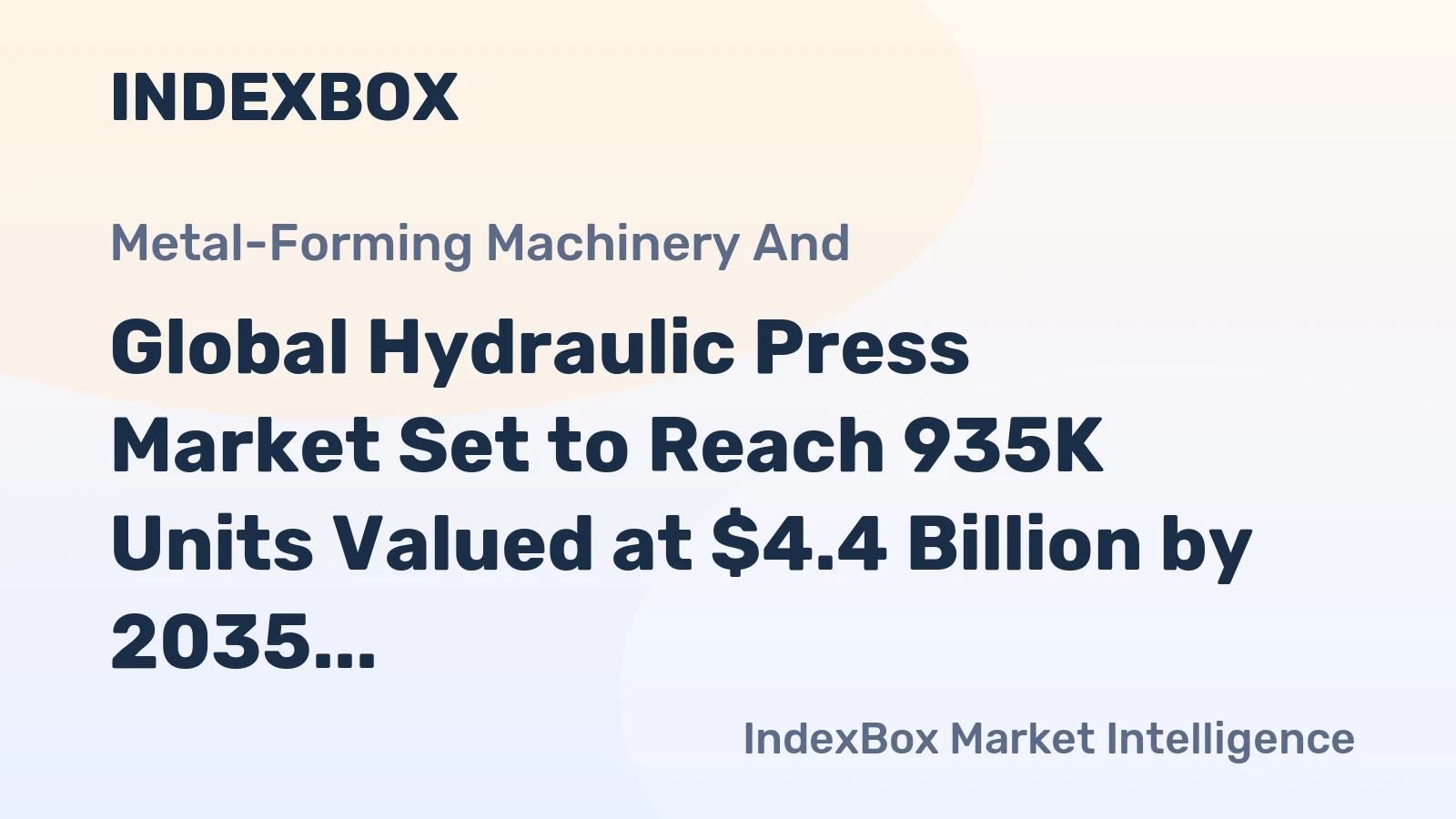 Global Hydraulic Press Market Set to Reach 935K Units Valued at $4.4 Billion by 2035