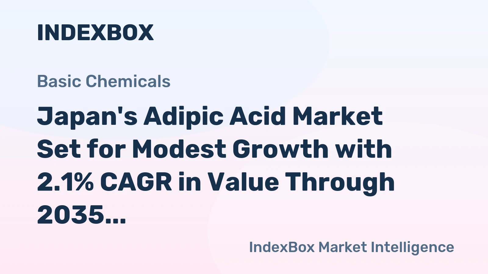 Japan's Adipic Acid Market Set for Modest Growth with 2.1% CAGR in Value Through 2035