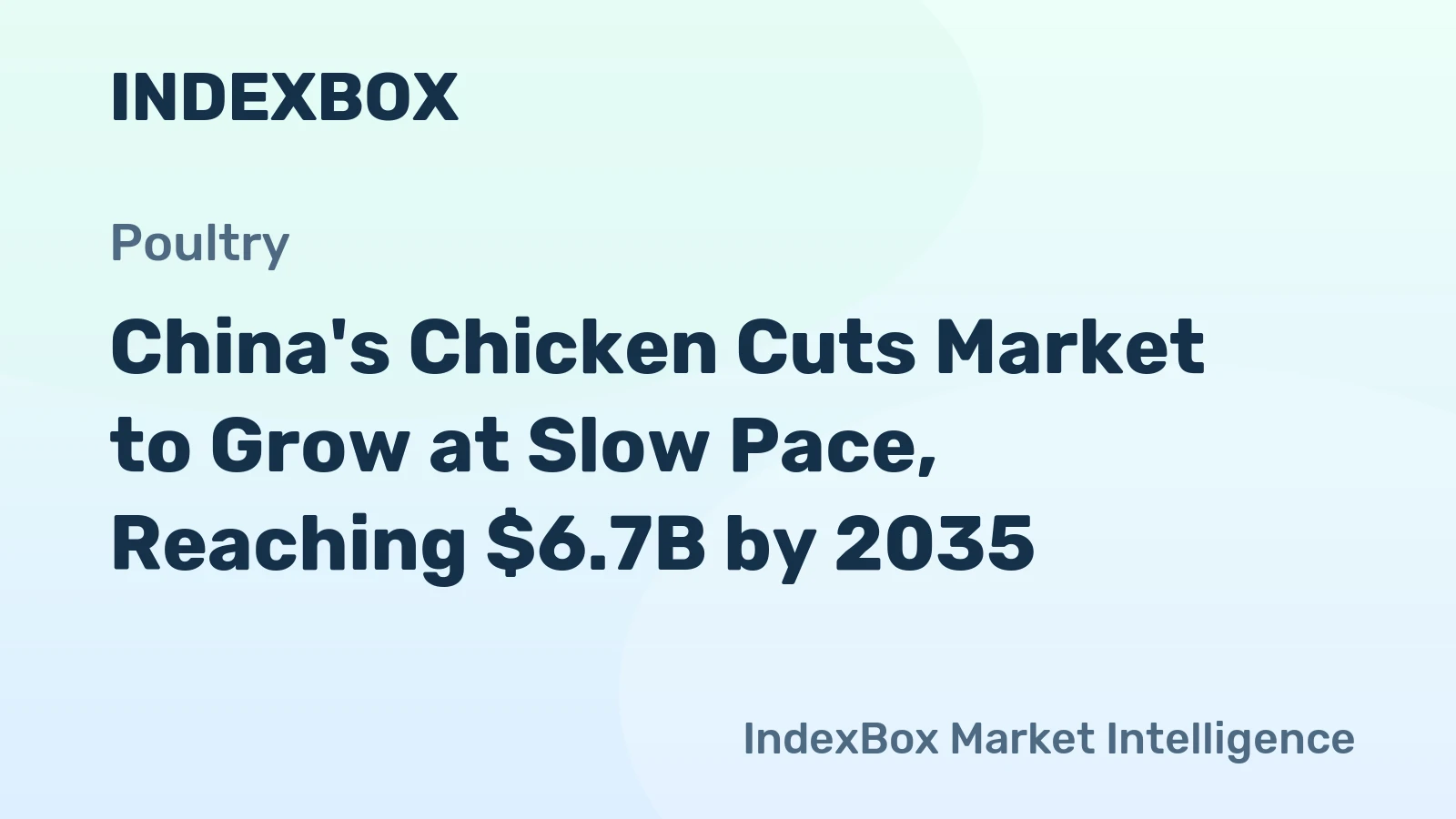 China's Chicken Cuts Market to Grow at Slow Pace, Reaching $6.7B by 2035