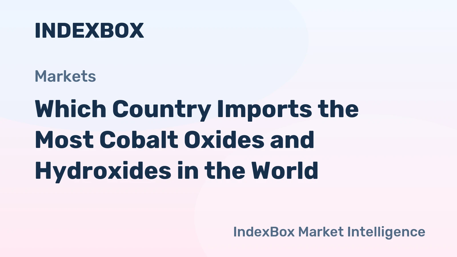 Which Country Imports the Most Cobalt Oxides and Hydroxides in the World?