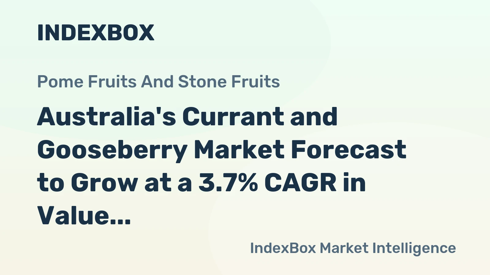 Australia's Currant and Gooseberry Market Forecast to Grow at a 3.7% CAGR in Value Terms
