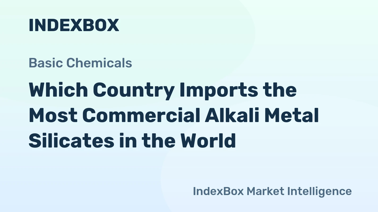 Which Country Imports the Most Commercial Alkali Metal Silicates in the World?