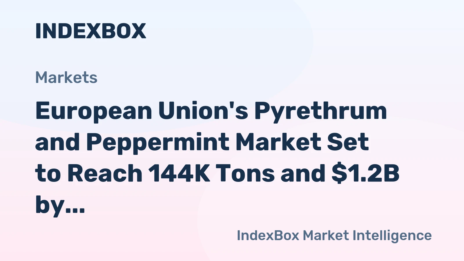 European Union's Pyrethrum and Peppermint Market Set to Reach 144K Tons and $1.2B by 2035