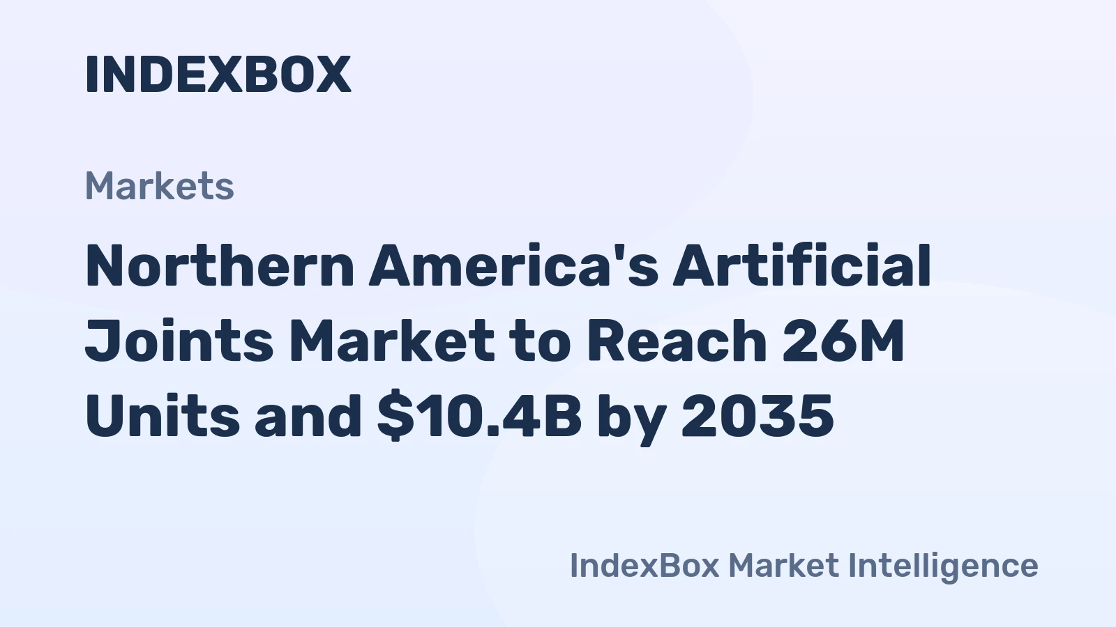 Northern America's Artificial Joints Market to Reach 26M Units and $10.4B by 2035