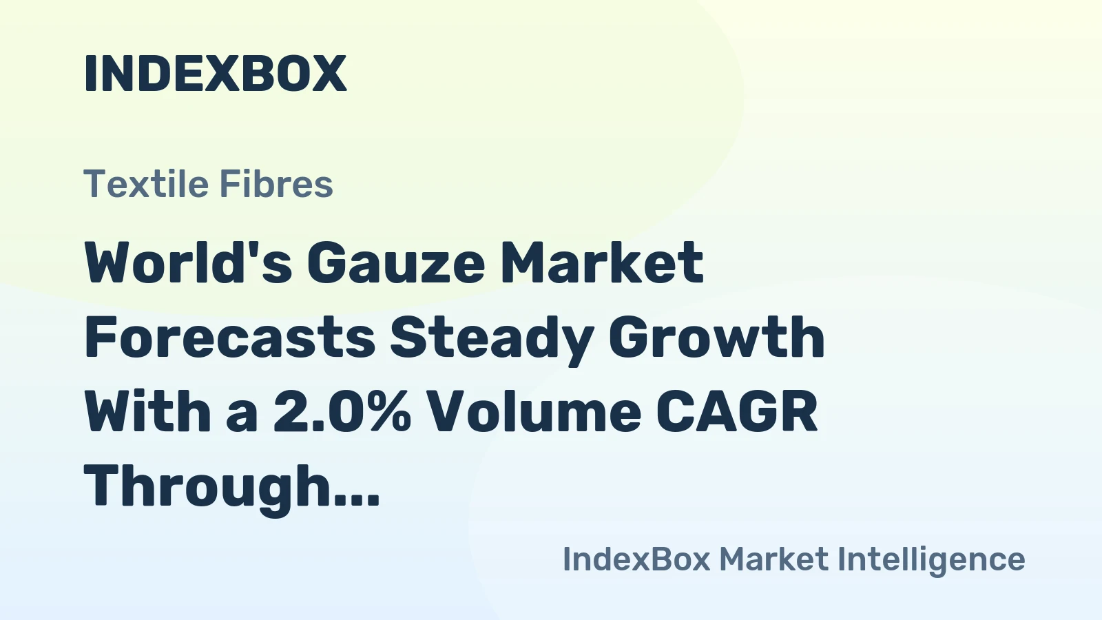 World's Gauze Market Forecasts Steady Growth With a 2.0% Volume CAGR Through 2035