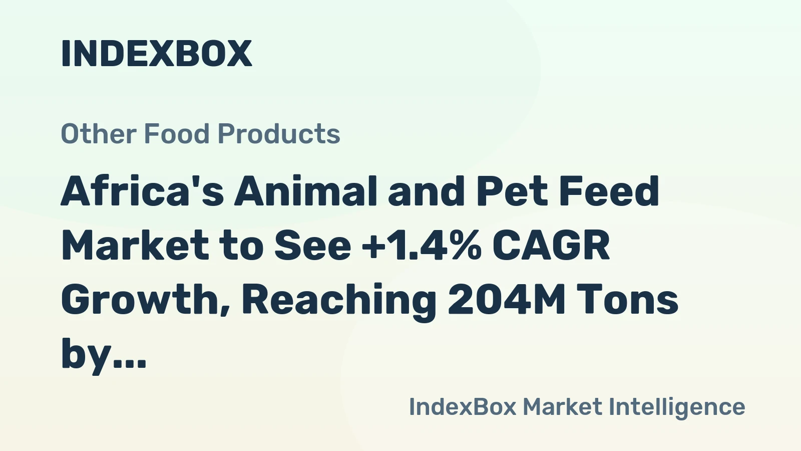 Africa's Animal and Pet Feed Market to See +1.4% CAGR Growth, Reaching 204M Tons by 2035