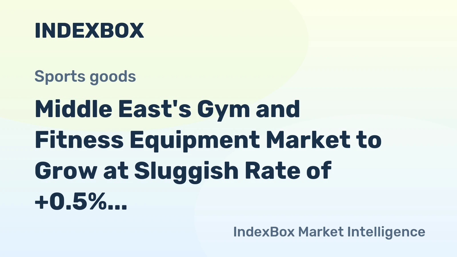 Middle East's Gym and Fitness Equipment Market to Grow at Sluggish Rate of +0.5% CAGR by 2035