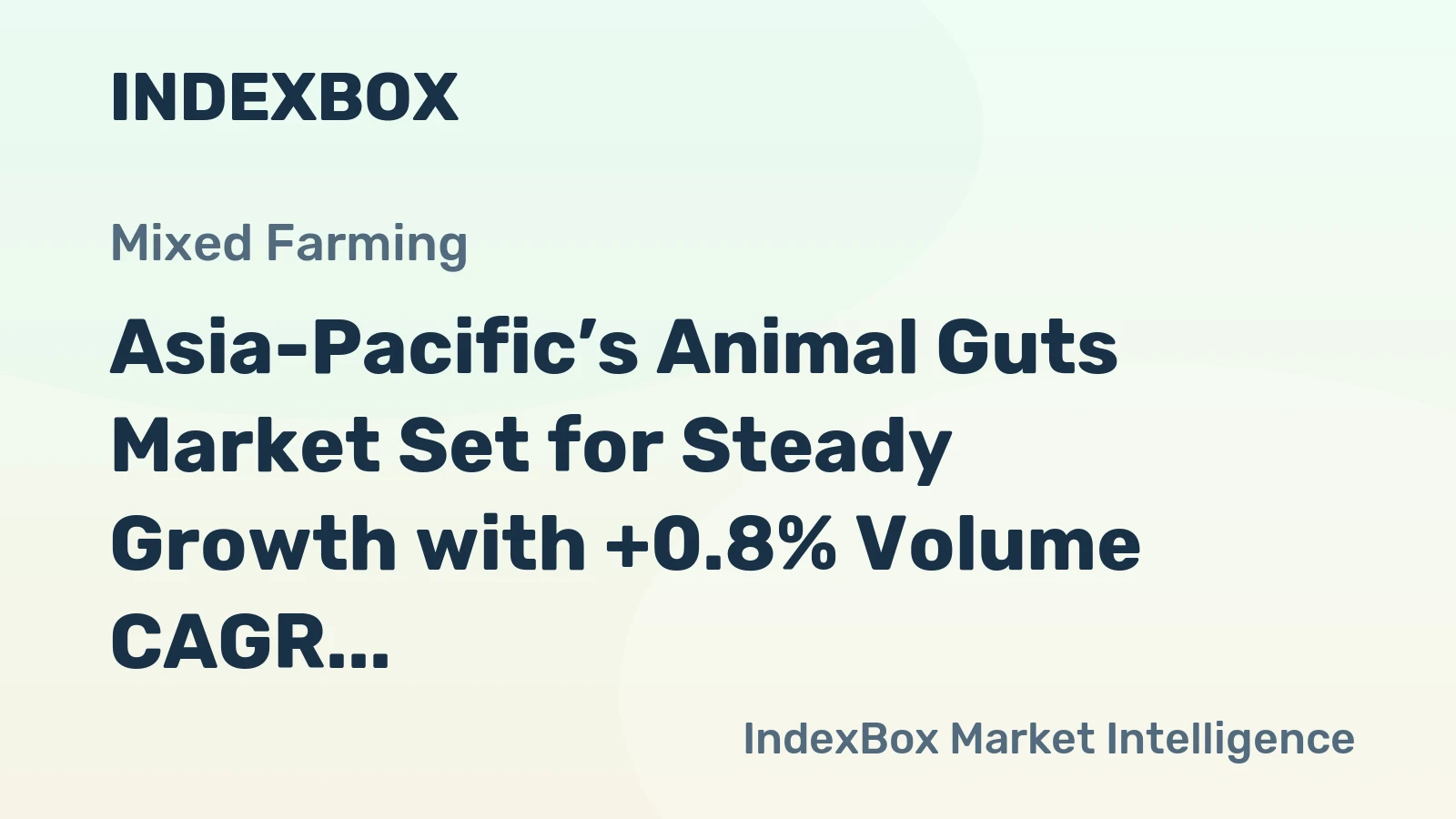 Asia-Pacific’s Animal Guts Market Set for Steady Growth with +0.8% Volume CAGR Through 2035