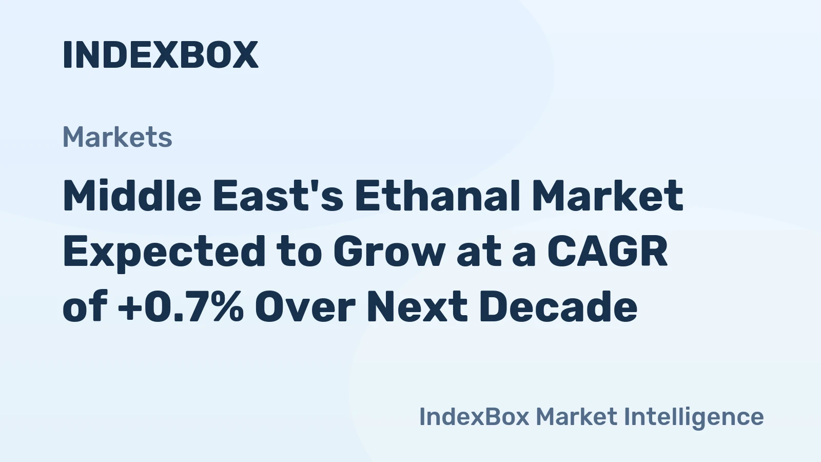 Middle East's Ethanal Market Expected to Grow at a CAGR of +0.7% Over Next Decade