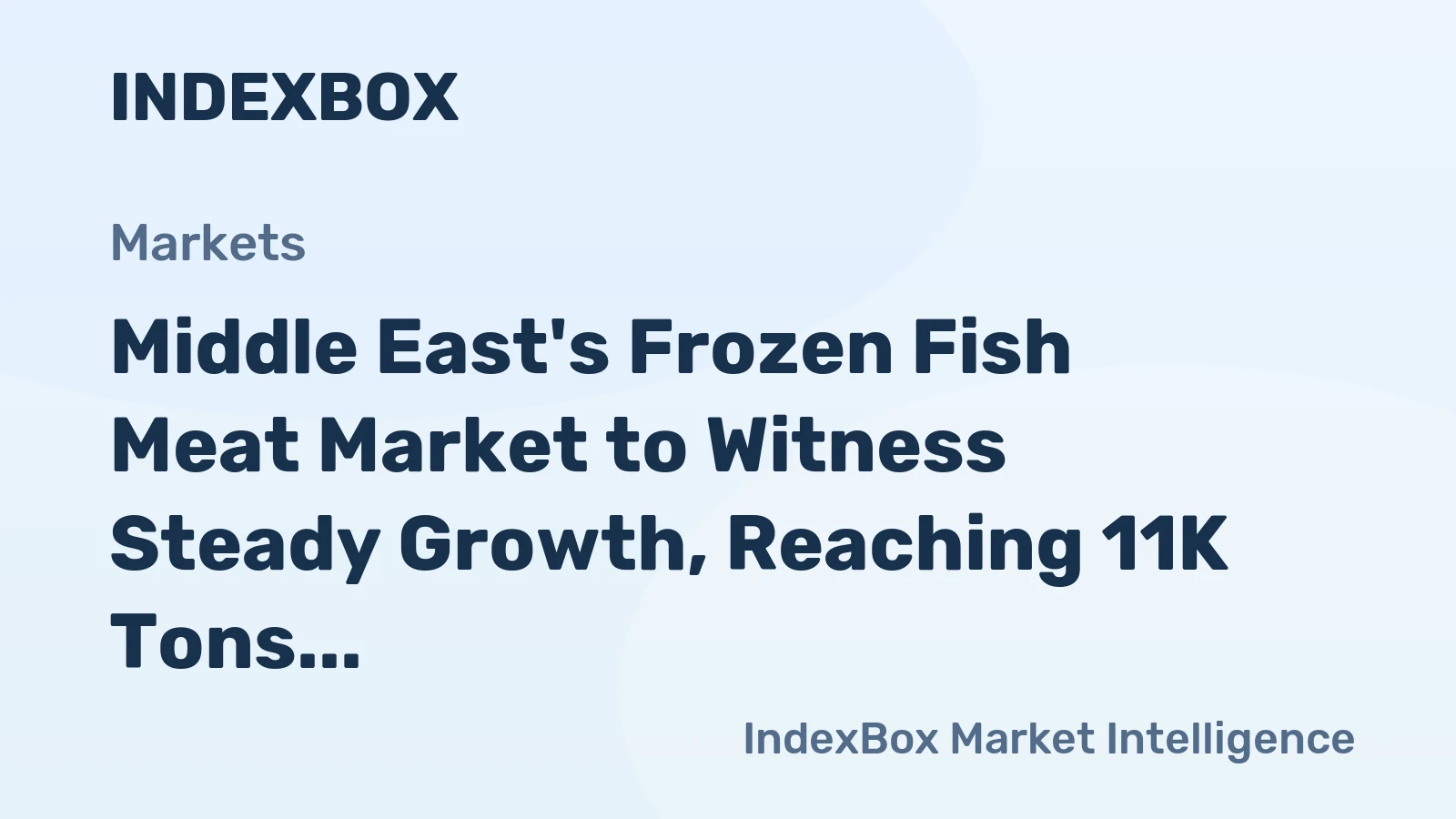 Middle East's Frozen Fish Meat Market to Witness Steady Growth, Reaching 11K Tons and $46M by 2035