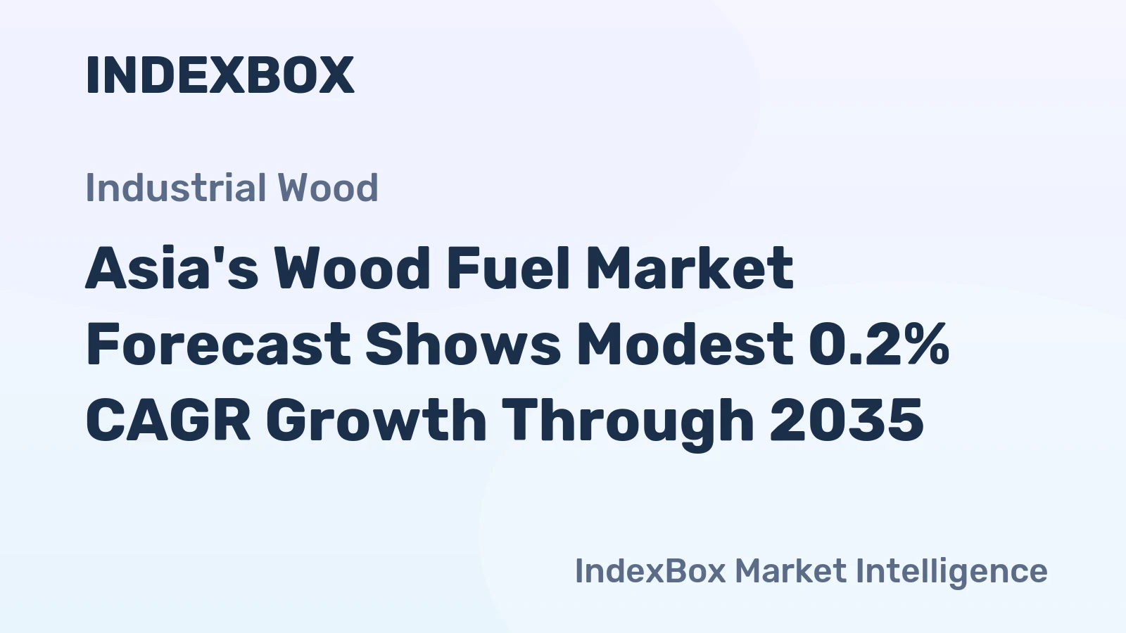 Asia's Wood Fuel Market Forecast Shows Modest 0.2% CAGR Growth Through 2035