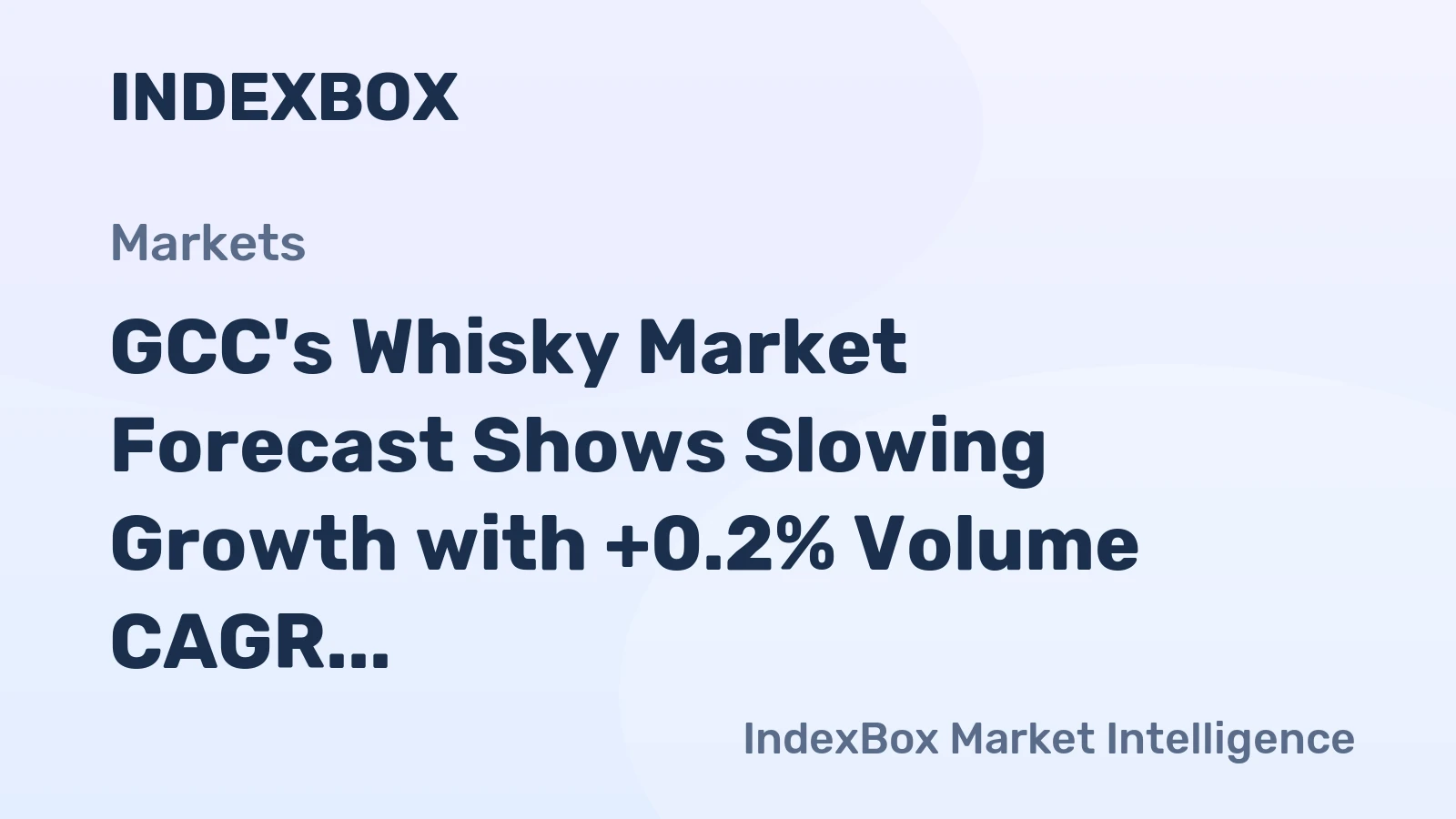 GCC's Whisky Market Forecast Shows Slowing Growth with +0.2% Volume CAGR Through 2035