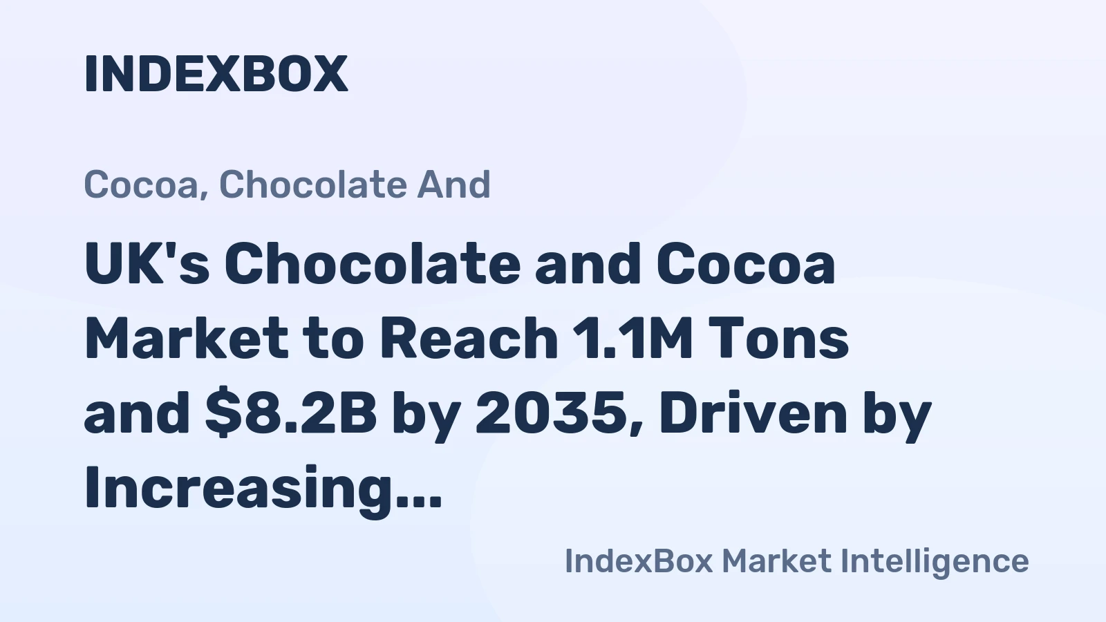 UK's Chocolate and Cocoa Market to Reach 1.1M Tons and $8.2B by 2035, Driven by Increasing Demand