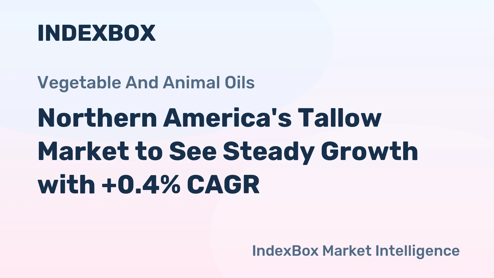 Northern America's Tallow Market to See Steady Growth with +0.4% CAGR