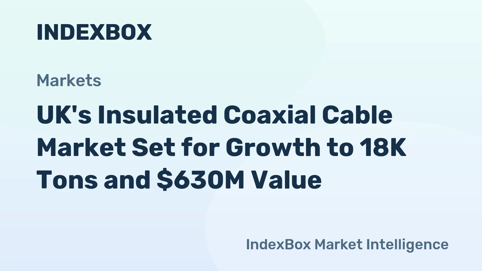 UK's Insulated Coaxial Cable Market Set for Growth to 18K Tons and $630M Value