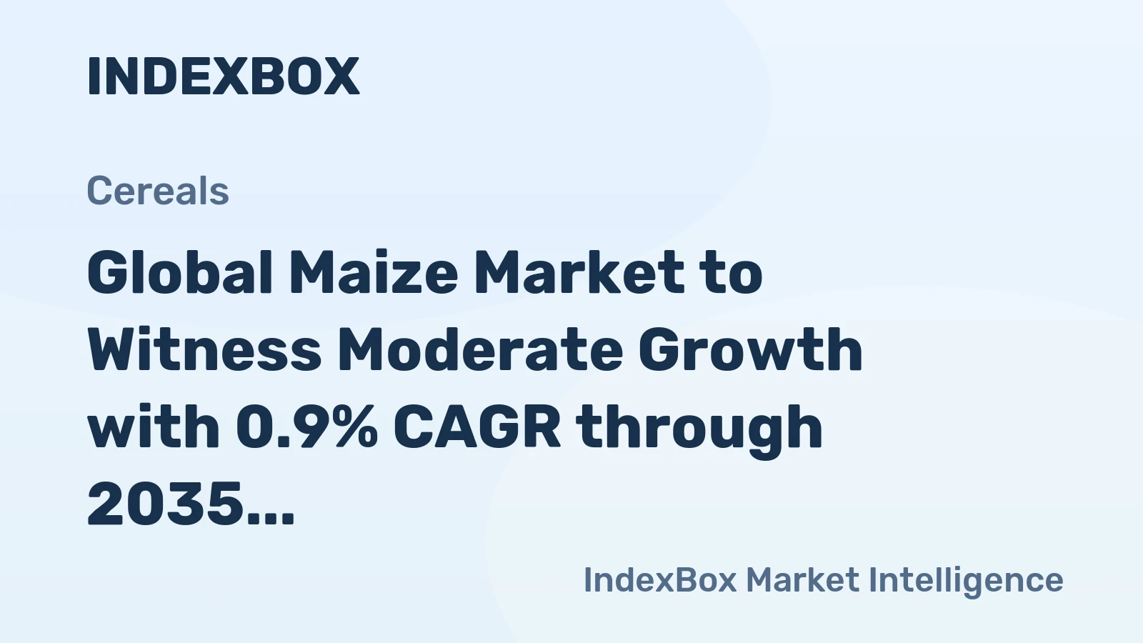 Global Maize Market to Witness Moderate Growth with 0.9% CAGR through 2035, Reaching $437.3B Value