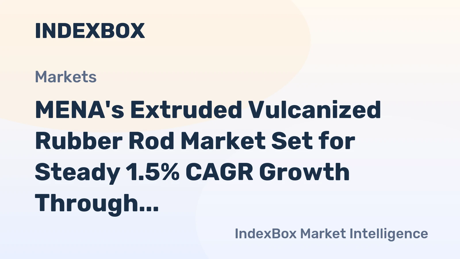 MENA's Extruded Vulcanized Rubber Rod Market Set for Steady 1.5% CAGR Growth Through 2035