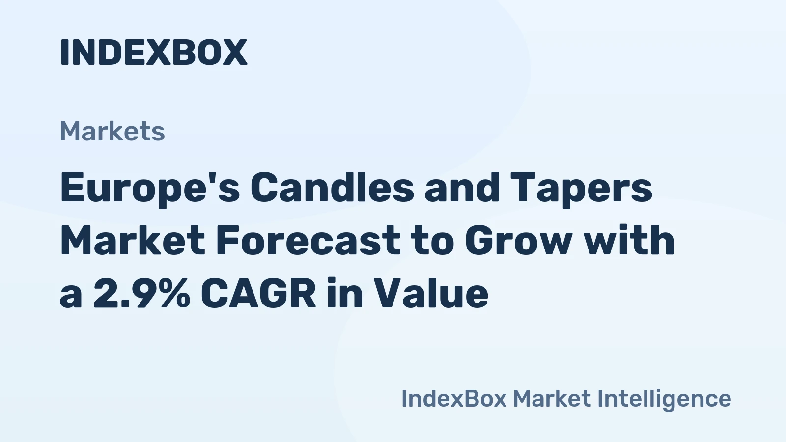 Europe's Candles and Tapers Market Forecast to Grow with a 2.9% CAGR in Value