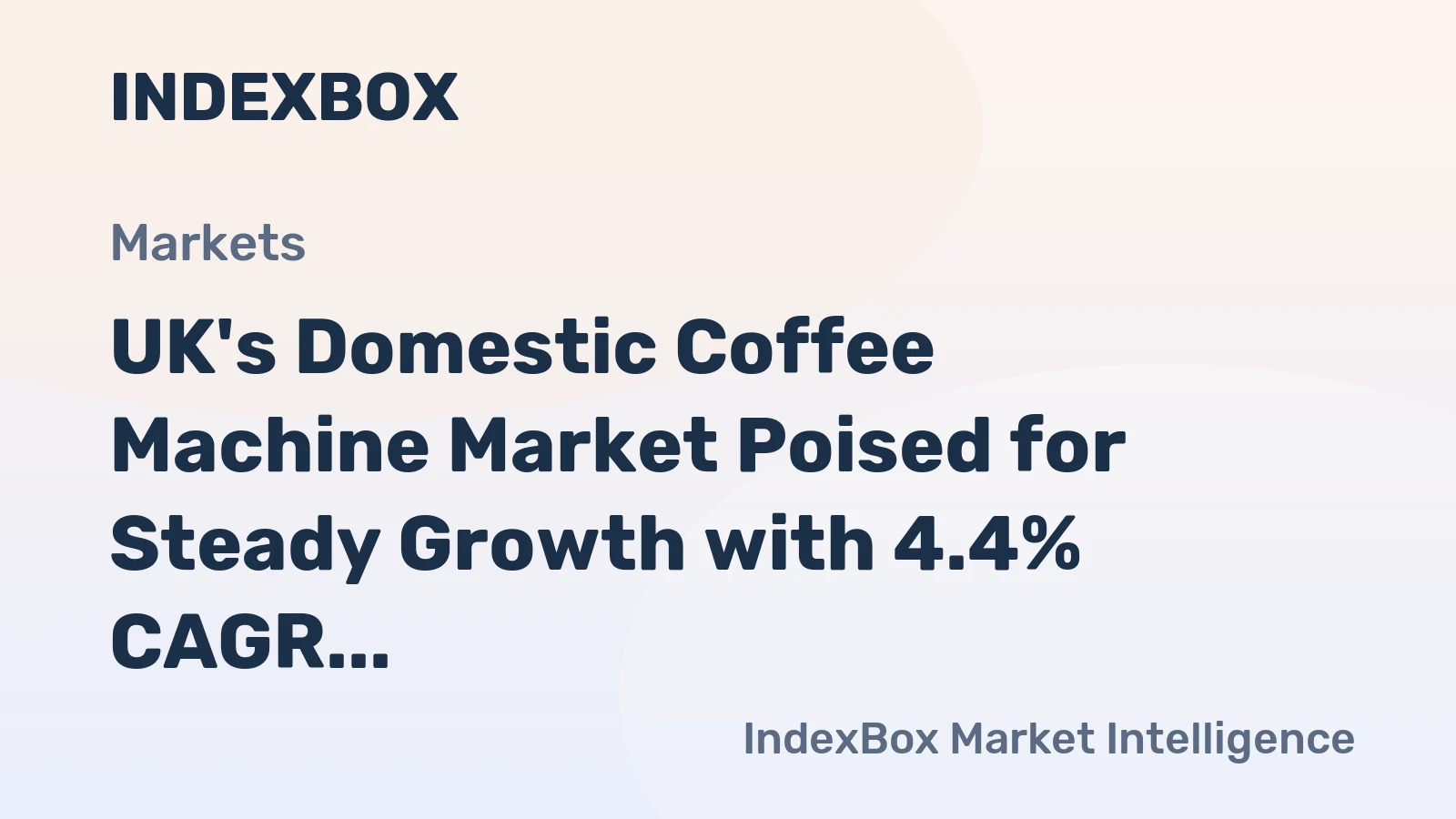 UK's Domestic Coffee Machine Market Poised for Steady Growth with 4.4% CAGR in Value