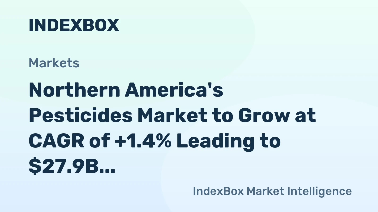 Northern America's Pesticides Market to Grow at CAGR of +1.4% Leading to $27.9B Value by 2035