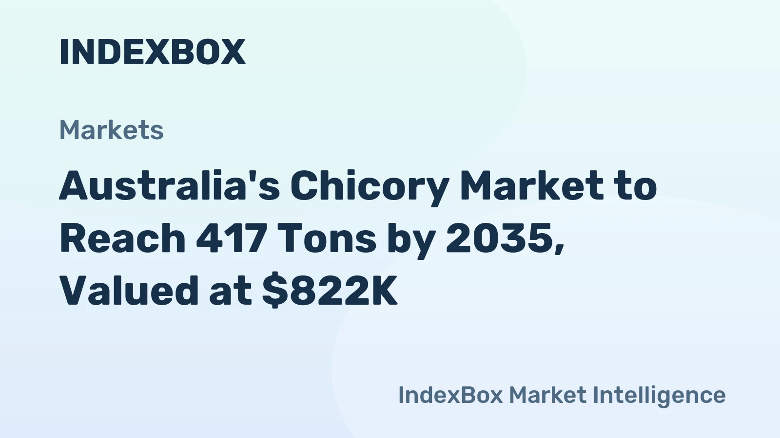 Australia's Chicory Market to Reach 417 Tons by 2035, Valued at $822K