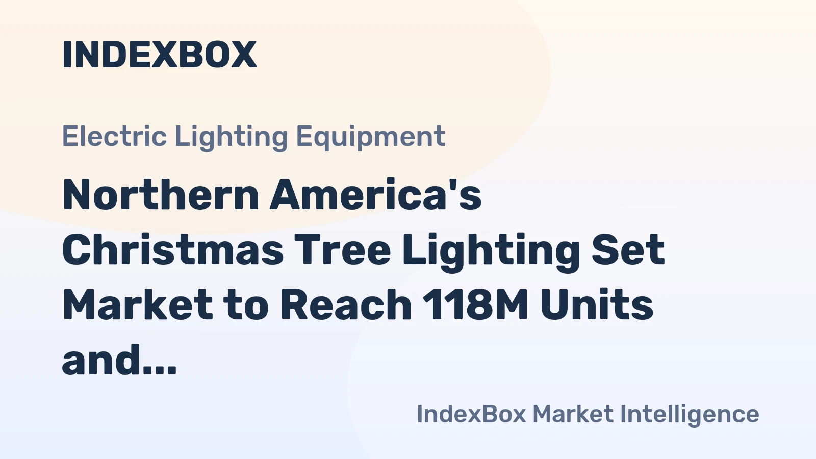 Northern America's Christmas Tree Lighting Set Market to Reach 118M Units and $439M After Period of Decline