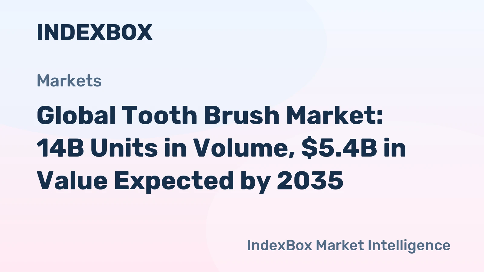 Global Tooth Brush Market: 14B Units in Volume, $5.4B in Value Expected by 2035