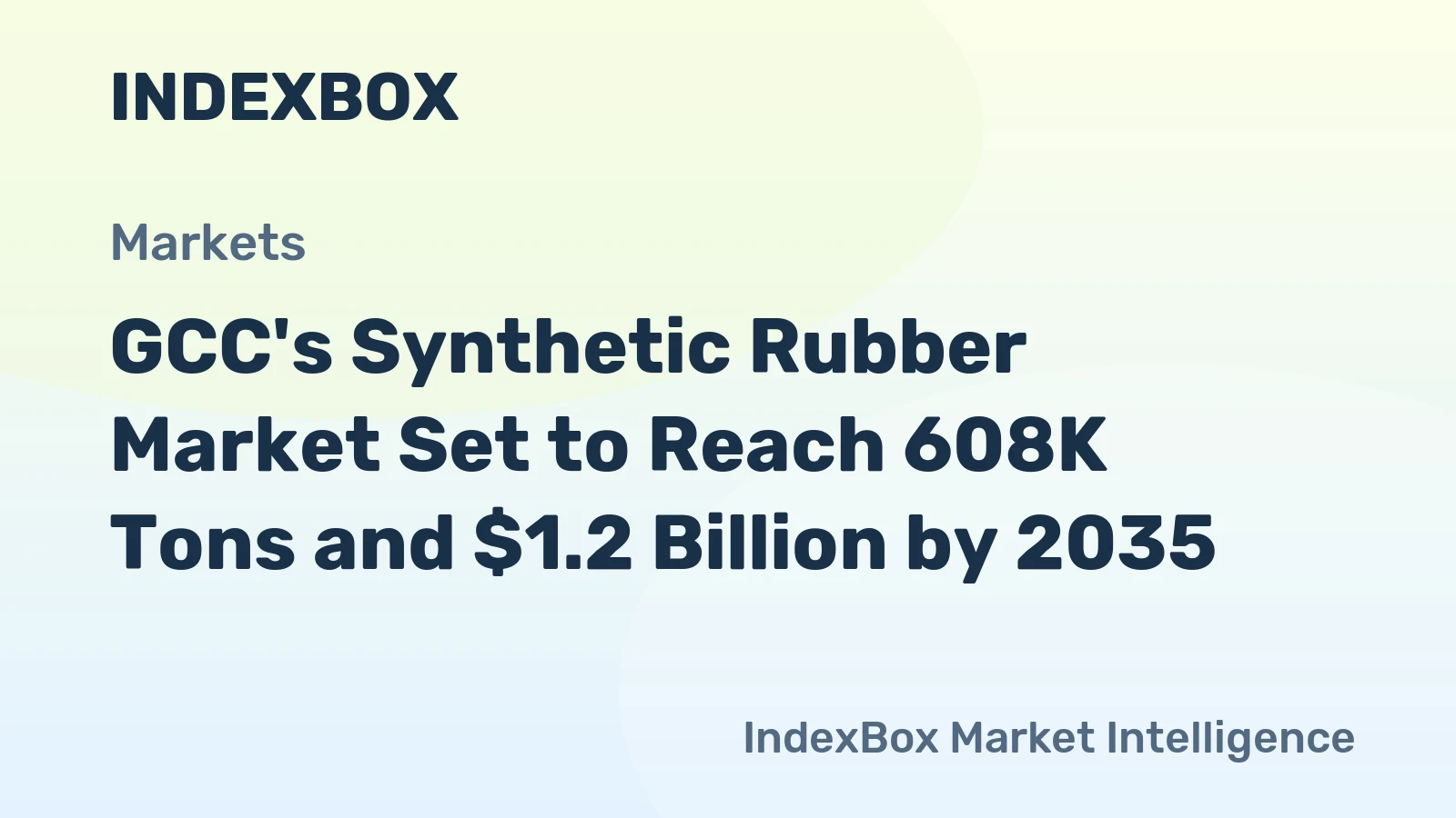 GCC's Synthetic Rubber Market Set to Reach 608K Tons and $1.2 Billion by 2035