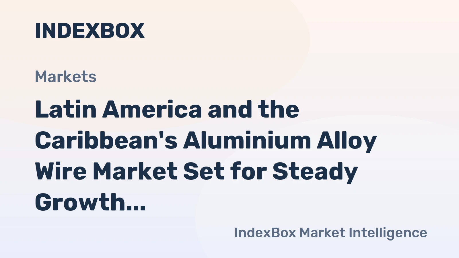 Latin America and the Caribbean's Aluminium Alloy Wire Market Set for Steady Growth with 2.2% CAGR in Value