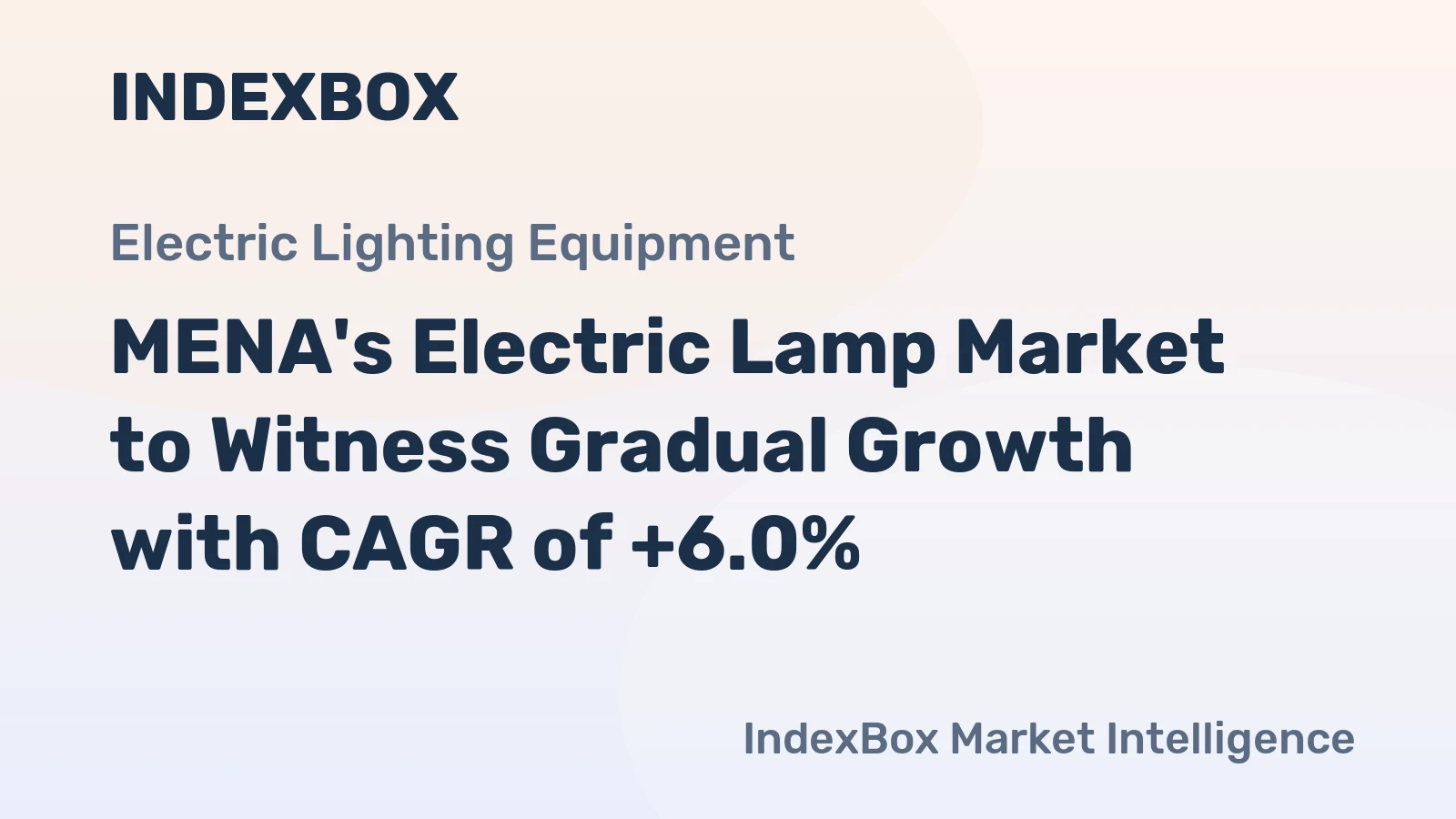 MENA's Electric Lamp Market to Witness Gradual Growth with CAGR of +6.0%