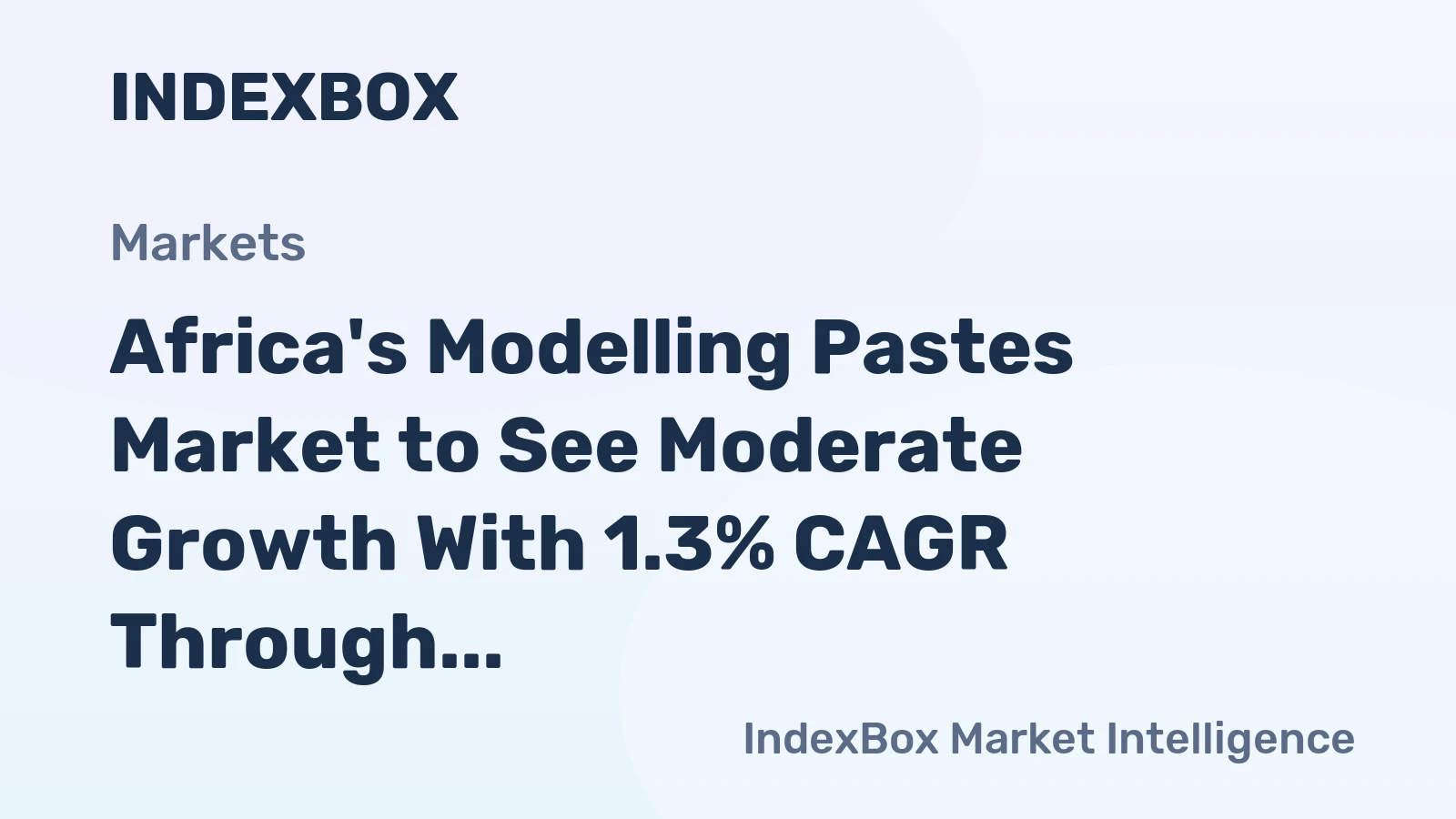 Africa's Modelling Pastes Market to See Moderate Growth With 1.3% CAGR Through 2035