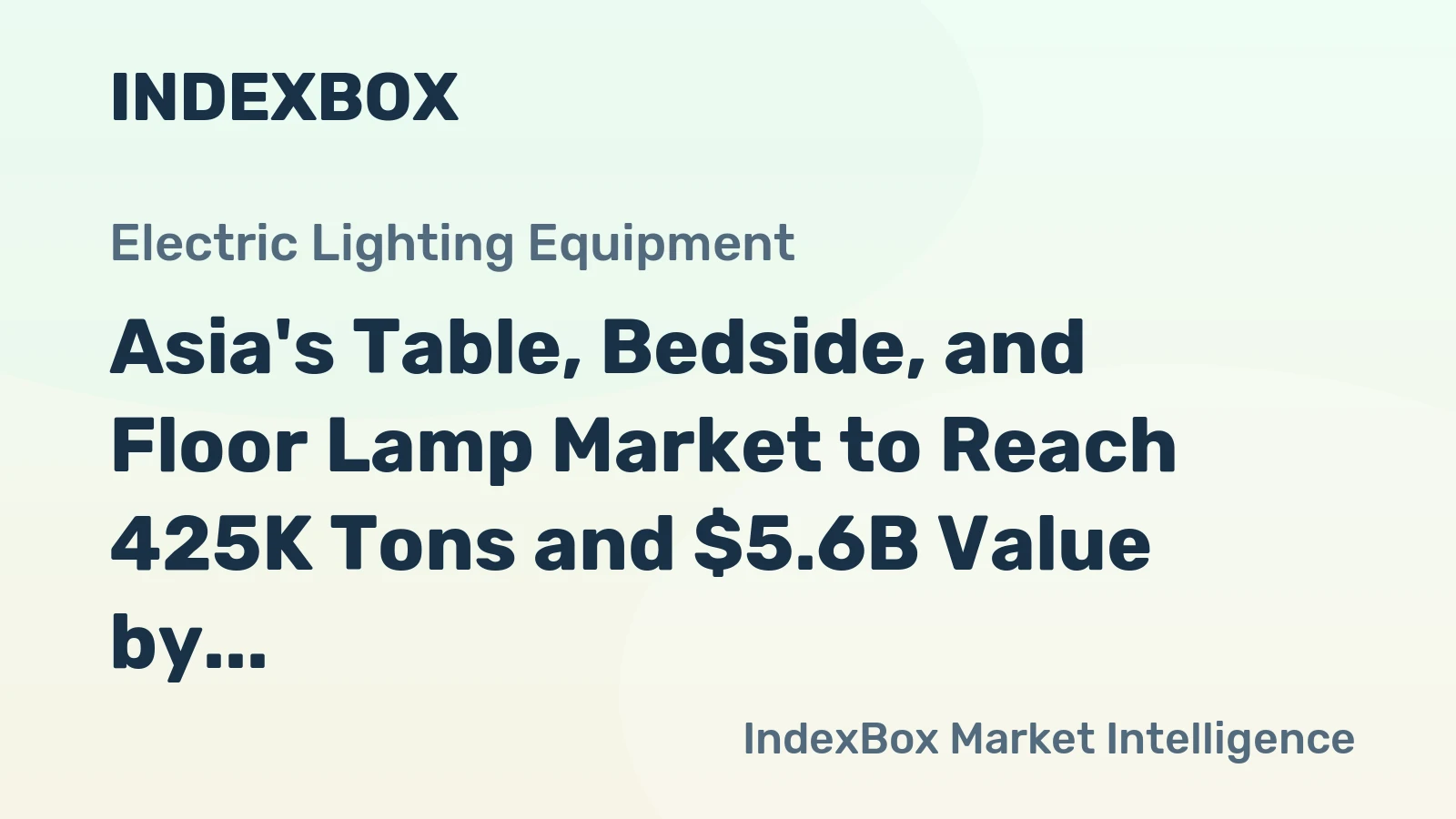Asia's Table, Bedside, and Floor Lamp Market to Reach 425K Tons and $5.6B Value by 2035