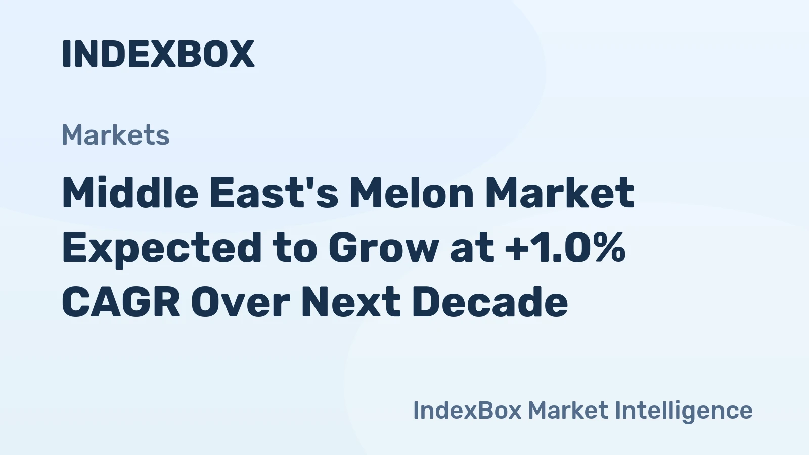 Middle East's Melon Market Expected to Grow at +1.0% CAGR Over Next Decade