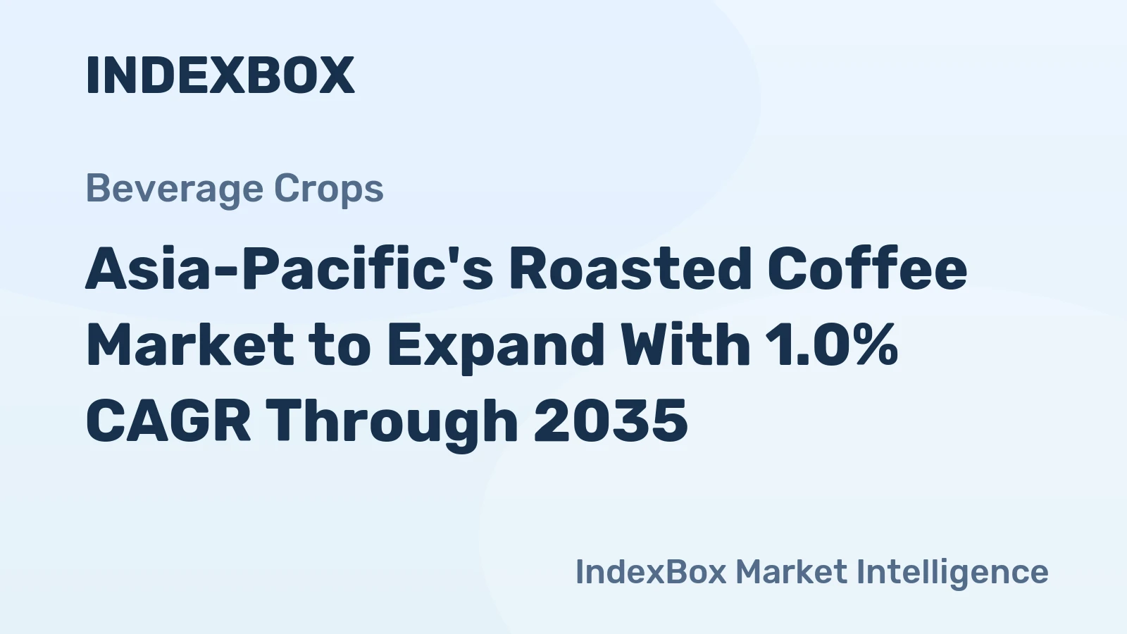 Asia-Pacific's Roasted Coffee Market to Expand With 1.0% CAGR Through 2035