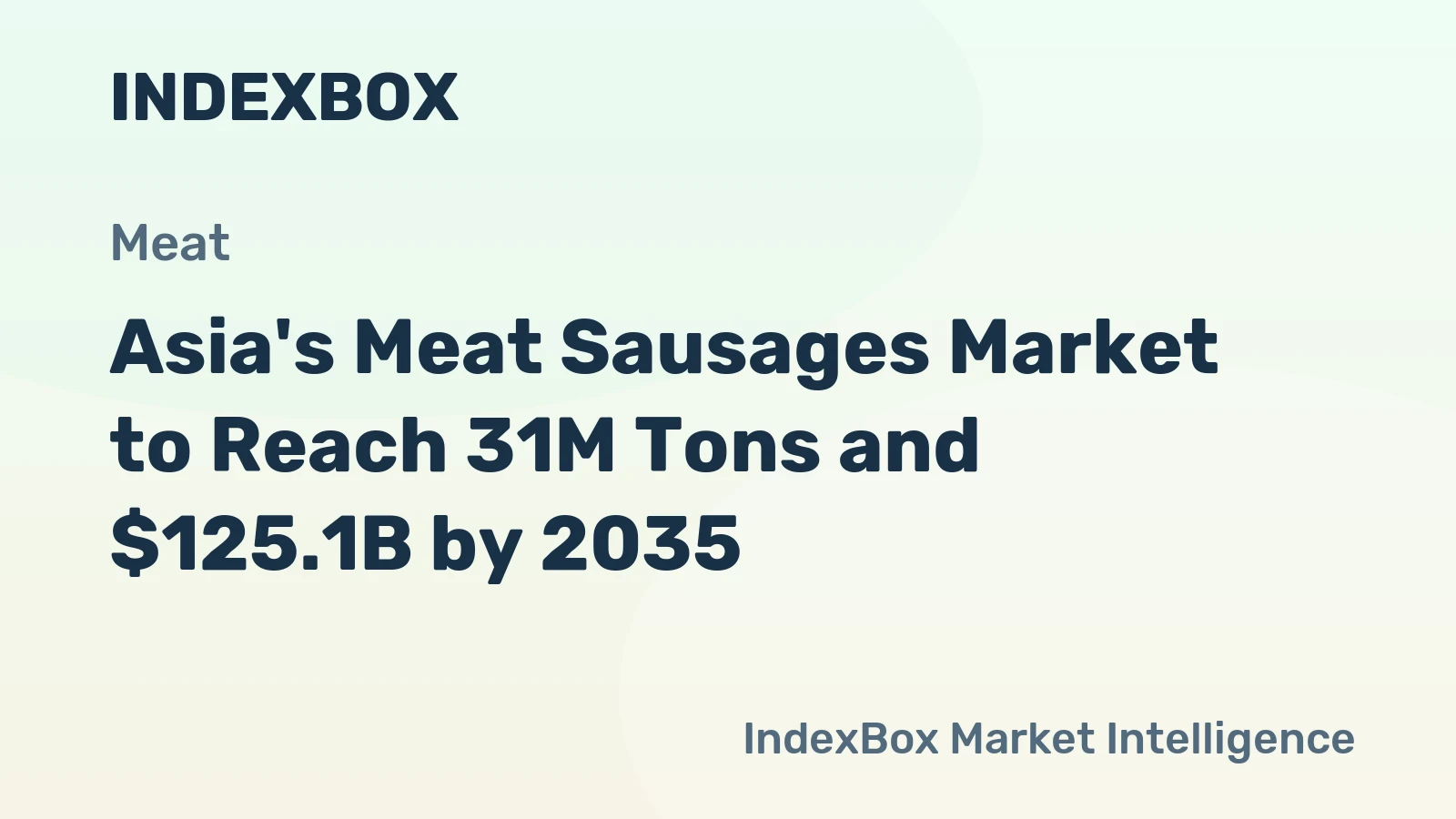 Asia's Meat Sausages Market to Reach 31M Tons and $125.1B by 2035