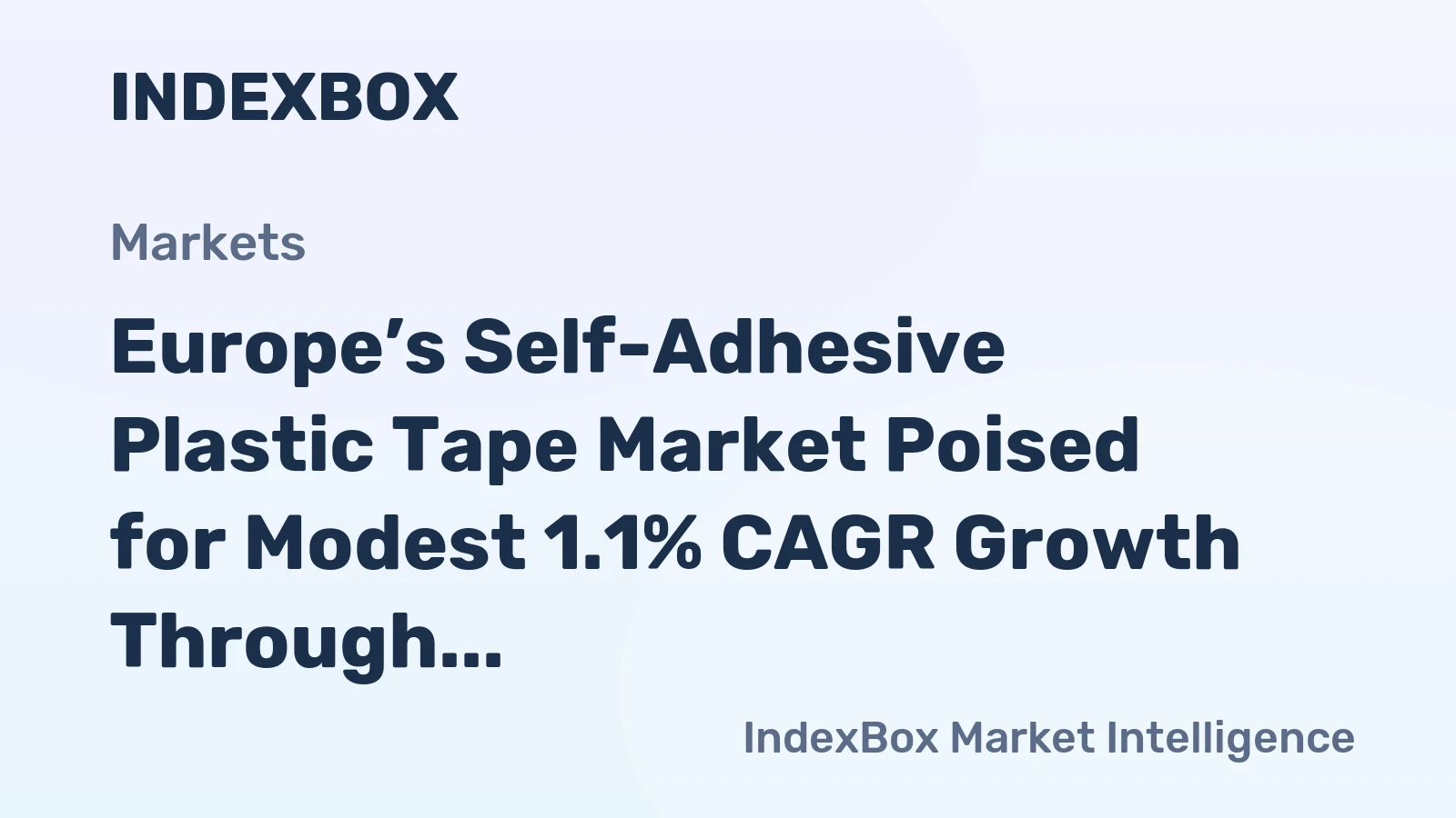 Europe’s Self-Adhesive Plastic Tape Market Poised for Modest 1.1% CAGR Growth Through 2035