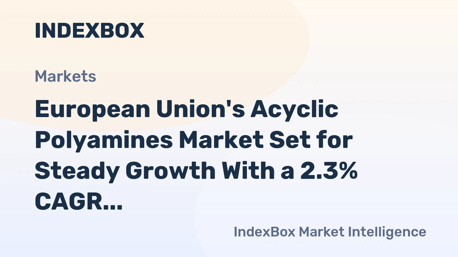 European Union's Acyclic Polyamines Market Set for Steady Growth With a 2.3% CAGR in Value Through 2035