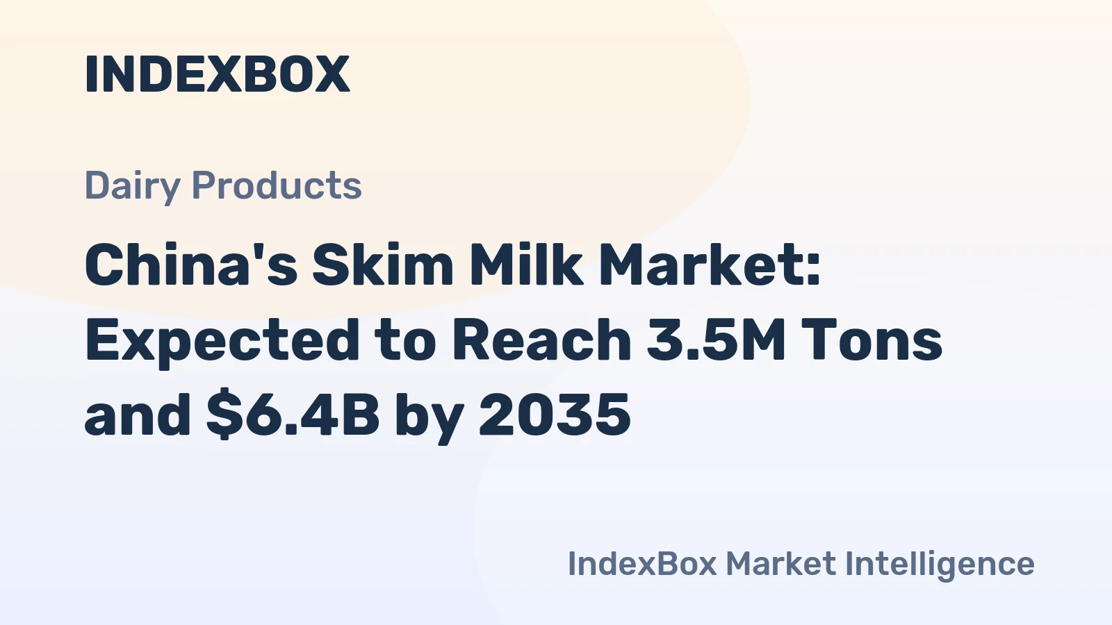 China's Skim Milk Market: Expected to Reach 3.5M Tons and $6.4B by 2035