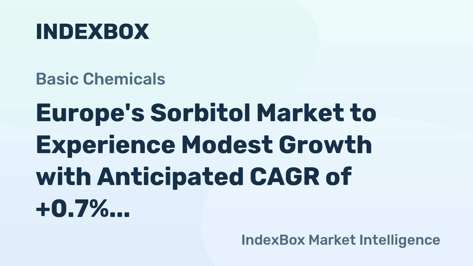 Europe's Sorbitol Market to Experience Modest Growth with Anticipated CAGR of +0.7% from 2024 to 2035