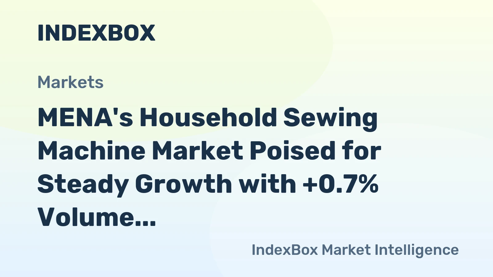 MENA's Household Sewing Machine Market Poised for Steady Growth with +0.7% Volume CAGR Through 2035