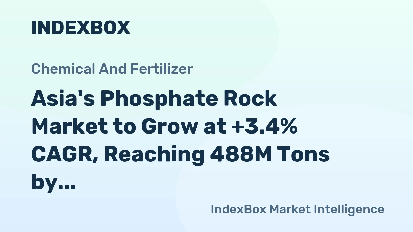 Asia's Phosphate Rock Market to Grow at +3.4% CAGR, Reaching 488M Tons by 2035