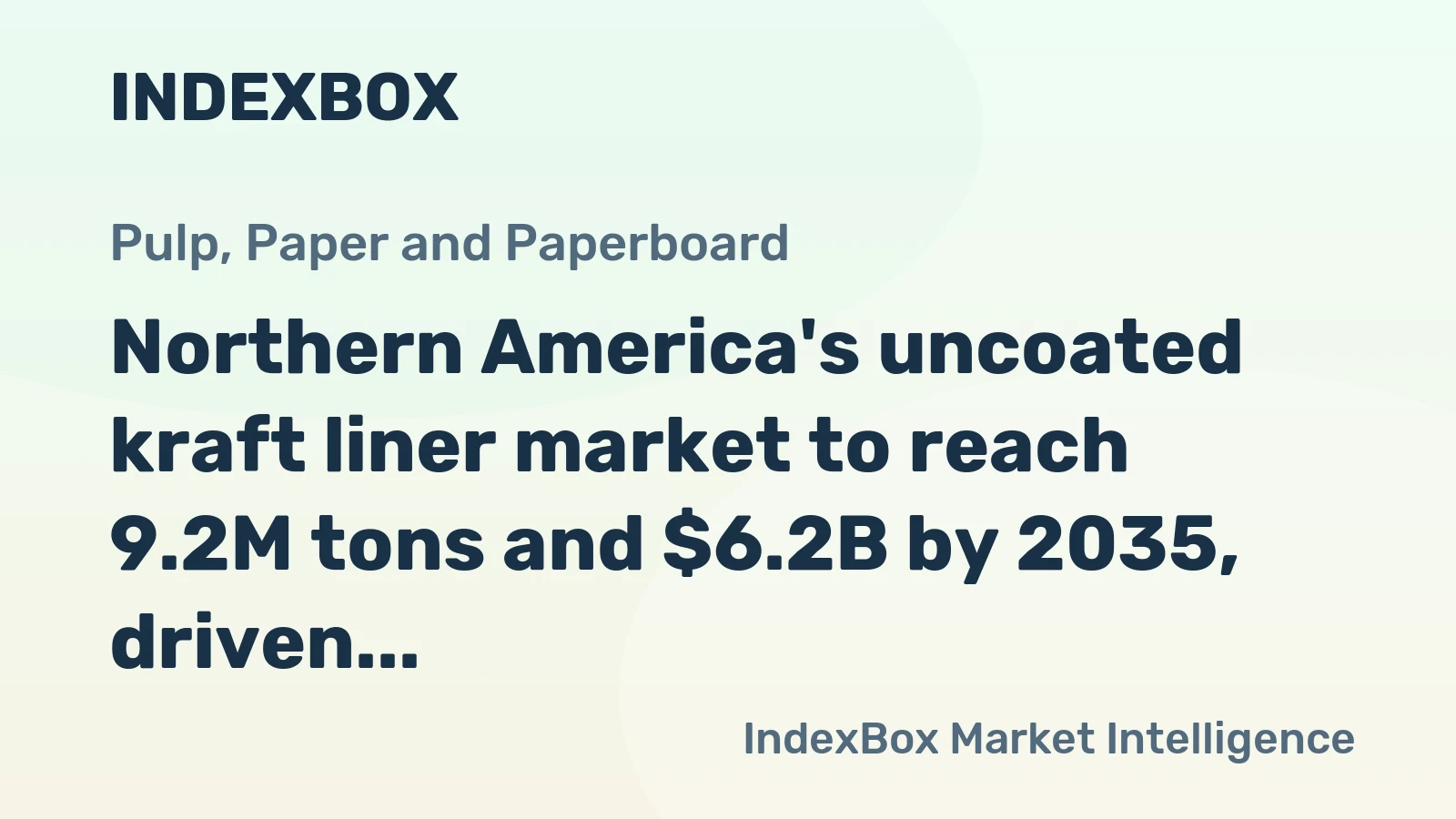 Northern America's uncoated kraft liner market to reach 9.2M tons and $6.2B by 2035, driven by increasing demand