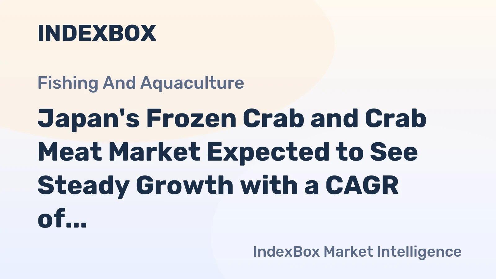 Japan's Frozen Crab and Crab Meat Market Expected to See Steady Growth with a CAGR of +2.0% by 2035