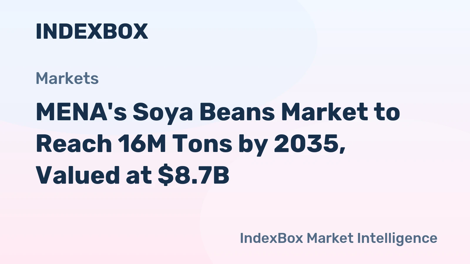 MENA's Soya Beans Market to Reach 16M Tons by 2035, Valued at $8.7B