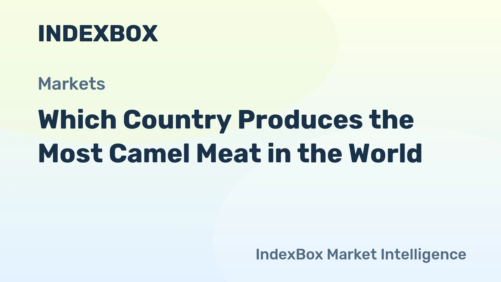 Which Country Produces the Most Camel Meat in the World?