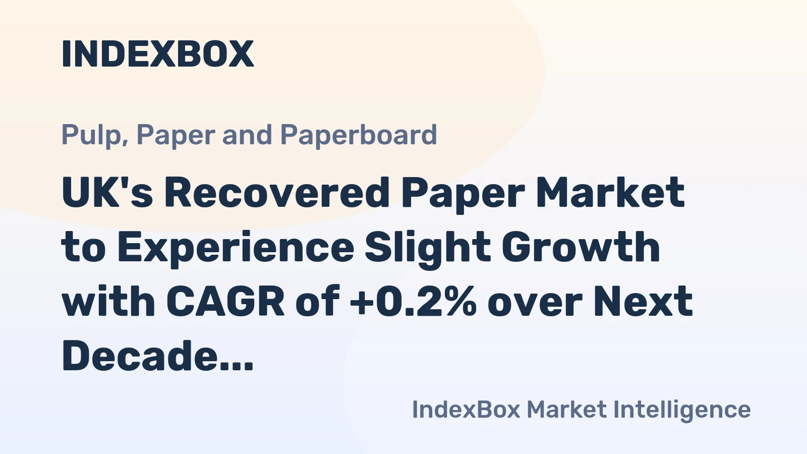 UK's Recovered Paper Market to Experience Slight Growth with CAGR of +0.2% over Next Decade